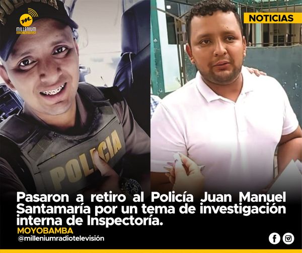 ? Pasaron a retiro al Policía Juan Manuel Santamaria por un tema de investigación interna de ...